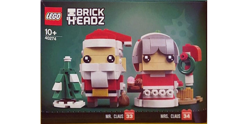 LEGO BrickHeadz 40274 - Mr. & Mrs. Claus : premières images - Brickonaute