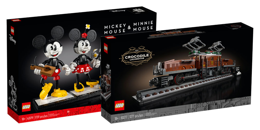 10277 Crocodile Locomotive & 43179 Mickey Mouse and Minnie Mouse ...