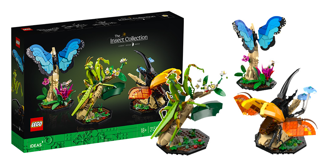 Les sets LEGO Ideas 21342 The Insect Collection et LEGO Icons 10318 ...