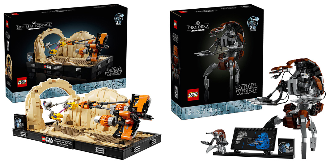 LEGO Star Wars 75380 Mos Espa Podrace Diorama & 75381 Droideka ...