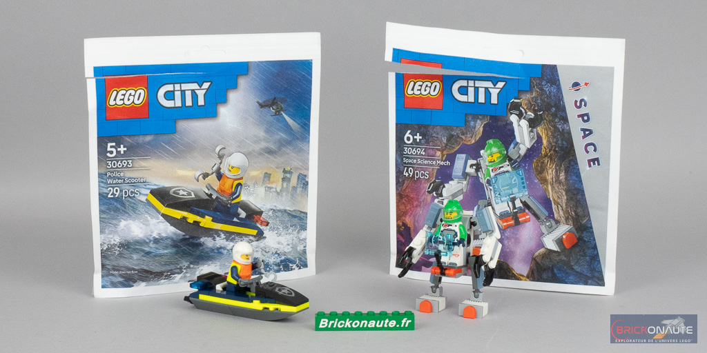 Micro-review LEGO City 30693 Police Water Scooter & 30694 Space Science ...