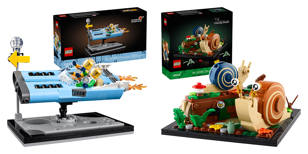 Les sets LEGO Ideas 40788 Friendly Snails & 40789 Flying Moon Car sont ...